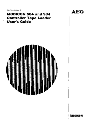 Modicon 584 & 984 Controller Tape Loader Benutzerhandbuch | Schneider ...