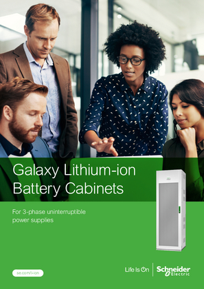 Galaxy Lithium-ion Battery Cabinet Brochure 브로슈어 | 슈나이더 일렉트릭