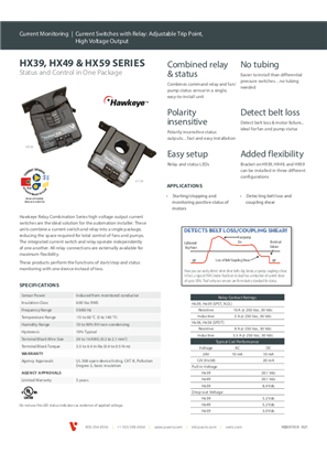 Hx39, Hx49 and Hx59 Series Current Switches with Relay: Adjustable Trip ...