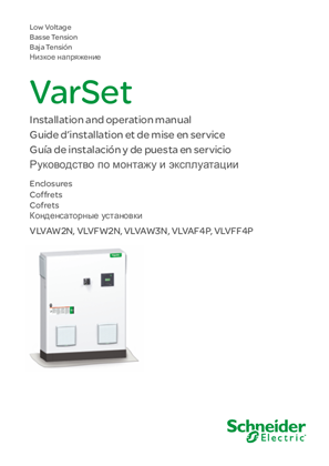 VarSet Installation and Operational Manual | Schneider Electric
