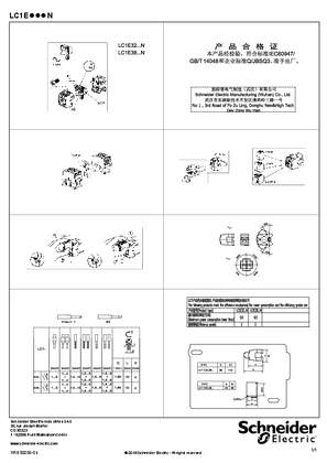 EasyPact LC1E32-38 instruction sheet | Schneider Electric