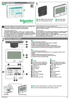 Wiser Wall Display - EER22000 - Instruction Sheet | 슈나이더 일렉트릭