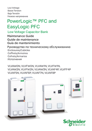 PowerLogic PFC & EasyLogic PFC - Low Voltage Capacitor Bank – Maintenance Guide User guide ...