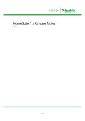 HomeGate V4.15.1 and release notes | Schneider Electric