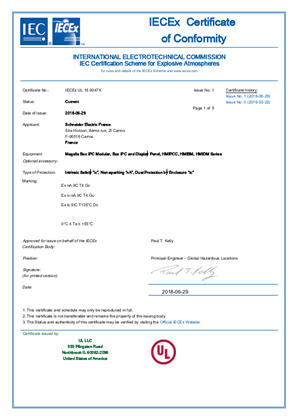 Harmony, HMIBM, Certificate, IECEx, UL Demko Certificado | Schneider ...