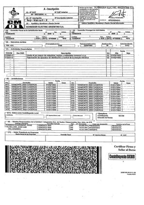 IIBB convenio multilateral CM01 Certificado | Schneider Electric