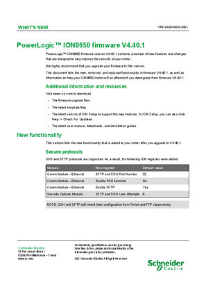 ION8650 v4.40.1 Firmware and Associated Files | Schneider Electric