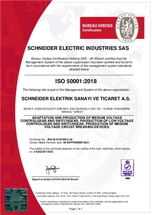 ISO 50001:2018 Energy Management System Certificate Certificado ...