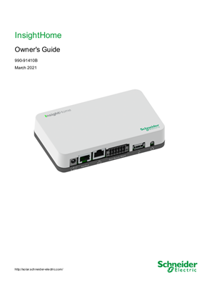 InsightHome Owners Guide_990-91410 | Schneider Electric