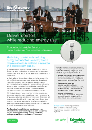 SpaceLogic Insight Sensor Flyer | Schneider Electric