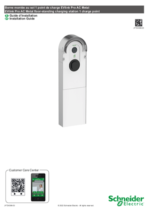 EVlink Pro AC Metal floor-standing charging station 1 charge point ...