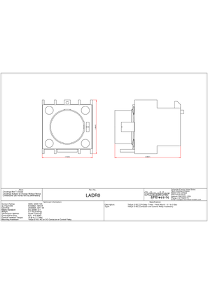 Technical drawing for LADR0_CAD_DOC Maßzeichnung | Schneider Electric