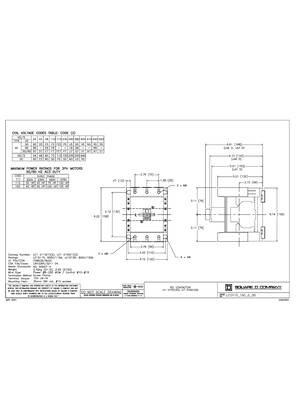 IEC Contactor 115-150A 3P D-Line TESYS Technical drawings | Schneider ...