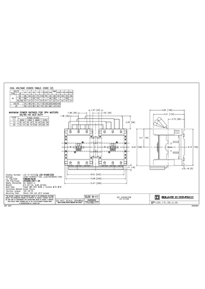 Technical drawing for IEC Reversing Contactor, 115-150A, 3 Pole, D-Line ...