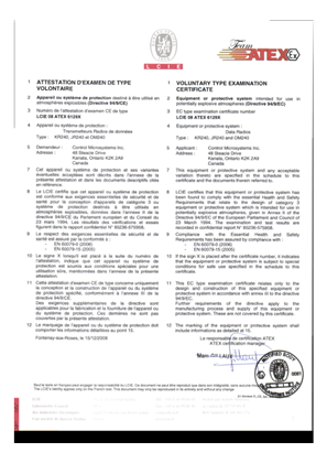 Trio JR240/KR240 LCIE 08 ATEX 6129X Certificado | Schneider Electric