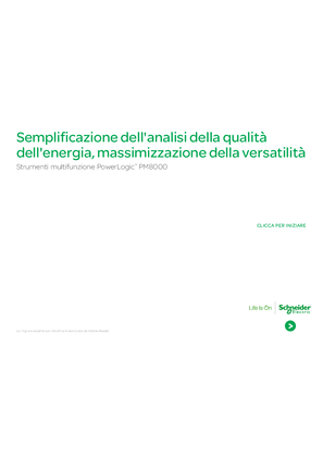 Depliant PowerLogic PM8000 Brochure | Schneider Electric