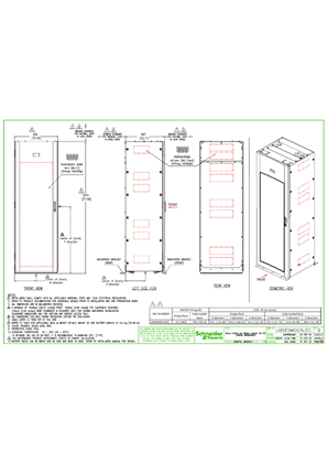 LIBSESMGG3LIEC-Galaxy Li-ion Battery Cabinet G3L IEC Technical Drawing ...