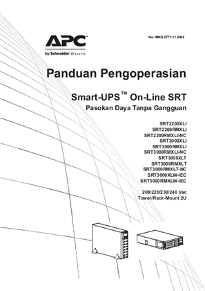 Manual Book (SMART UPS On-Line SRT 2200 3000) JGNY-9LPDQJ_R3_ID - 32 Page | Schneider Electric