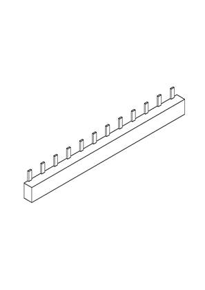 Comb busbar 3P 100A 12 modules - 3D CAD | Schneider Electric