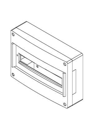 Pragma surface-mounted enclosure 1 row 18 modules - 3D CAD | Schneider ...
