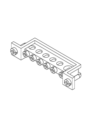 Easy9 Brass Busbar 6 holes for Neutral for Flush and Surface enclosures ...