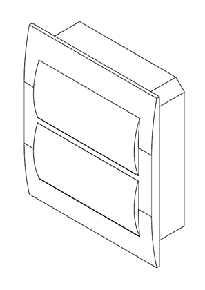 Easy9 Consumer Unit Flush 24 Ways - 3D CAD | Schneider Electric