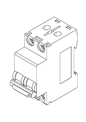Easy9 MCB XP 2P C 40A 4500-6000 Miniature Circuit Breaker - 3D CAD ...