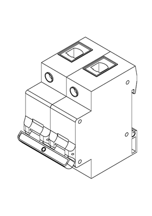Easy9 MCB 2P 70A-125A Miniature Circuit Breaker - 3D CAD Diagramas CAD ...