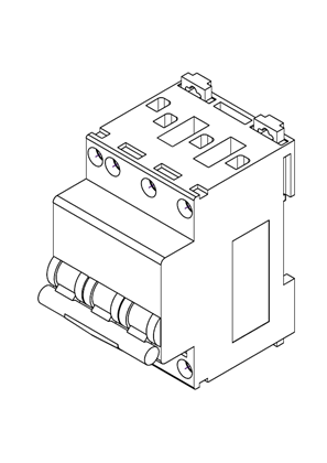 Easy9 MCB XP 3PN C 6A-40A 4500-6000 Miniature Circuit Breaker - 3D CAD ...