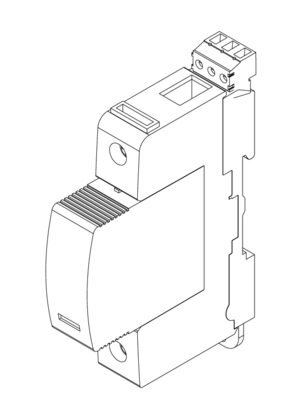 Multi 9 PRD1 75r 1P T1 120V 20kA 175V Surge Protective Device - 3D CAD ...