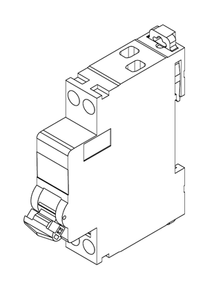 Multi9 N40N 1P-N 1A-40A Miniature Circuit Breaker - 3D CAD | Schneider Electric