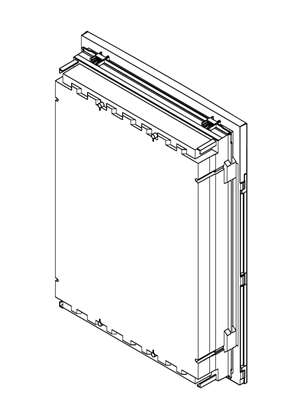 Resi9 MP - Flush plastic enclosure 3 Rows 18 Modules White door WO TB ...