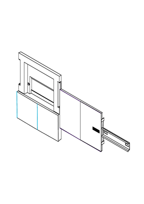 Resi9 MP - front face - translucid - 1 x 6 modules - for Mini Pragma ...