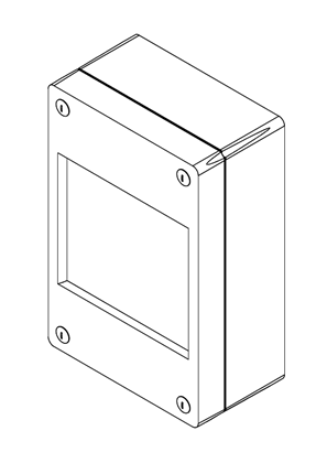1-row interface enclosure for 13 and 18 modules surface-mounted ...