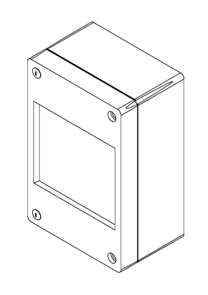 1-row interface enclosure for 24 modules surface-mounted enclosure - 3D ...