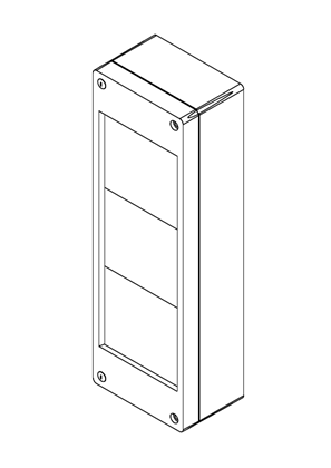 3-row interface enclosure for 24 modules surface-mounted enclosure - 3D ...