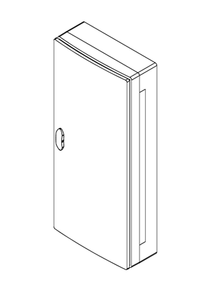 4-row 13-module surface-mounted enclosure - 3D CAD | Schneider Electric