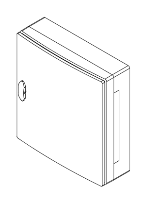2-row 18-module surface-mounted enclosure - 3D CAD | Schneider Electric