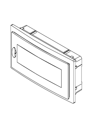 1-row 24-module flush-mounted enclosure - 3D CAD | Schneider Electric