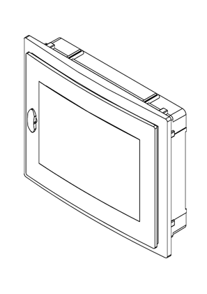 2-row 24-module flush-mounted enclosure - 3D CAD | Schneider Electric