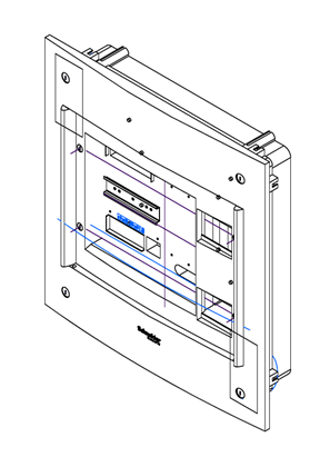 PRA51618 - Pragma flush enclosure - IP30 - 2 x 18 modules - without ...
