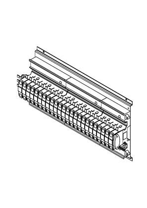Acti 9 Isobar B -panel fixing pan assembly - 16 ways TP N - 3D CAD ...