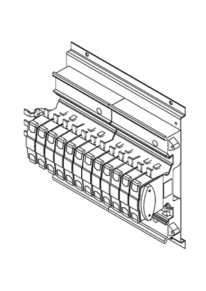Acti 9 Isobar B - panel fixing pan assembly - 8 ways TP N - 3D CAD ...