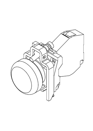 Explosive atmosphere - Orange LED pilot light 24 240V - 3D CAD ...