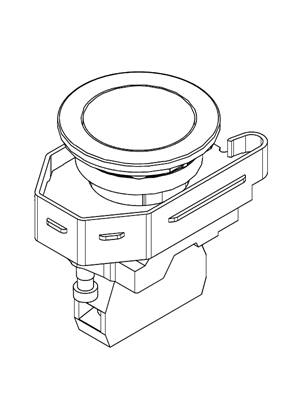 FLUSH MOUNTED PILOT LIGHT WITH INTEGRAL LED SCREW CLAMP - 3D CAD ...