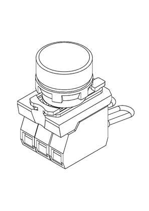 Plastic Push to test pilot light - 3D CAD Diagramas CAD | Schneider ...