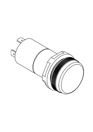 3 phases voltage indicator pilot light with LED 400VAC - 3D CAD ...