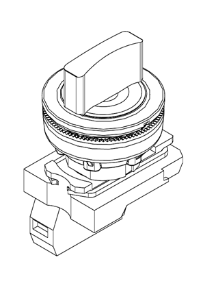 FLUSH MOUNTED selector switch POS SCREW CLAMP - 3D CAD Diagramas CAD ...