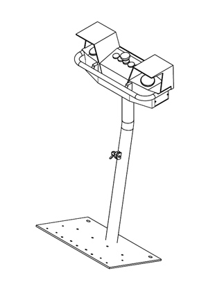 Two-hand control station + pedestal - 3D CAD | Schneider Electric