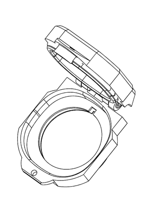 Rigid transparent protection cover IP65/IP67 - 3D CAD Diagramas CAD ...